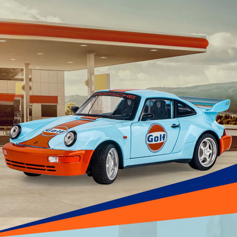 Porsche 964 Carrera RS Gulf Series 1/24 Scale Diecast Model Car with ...