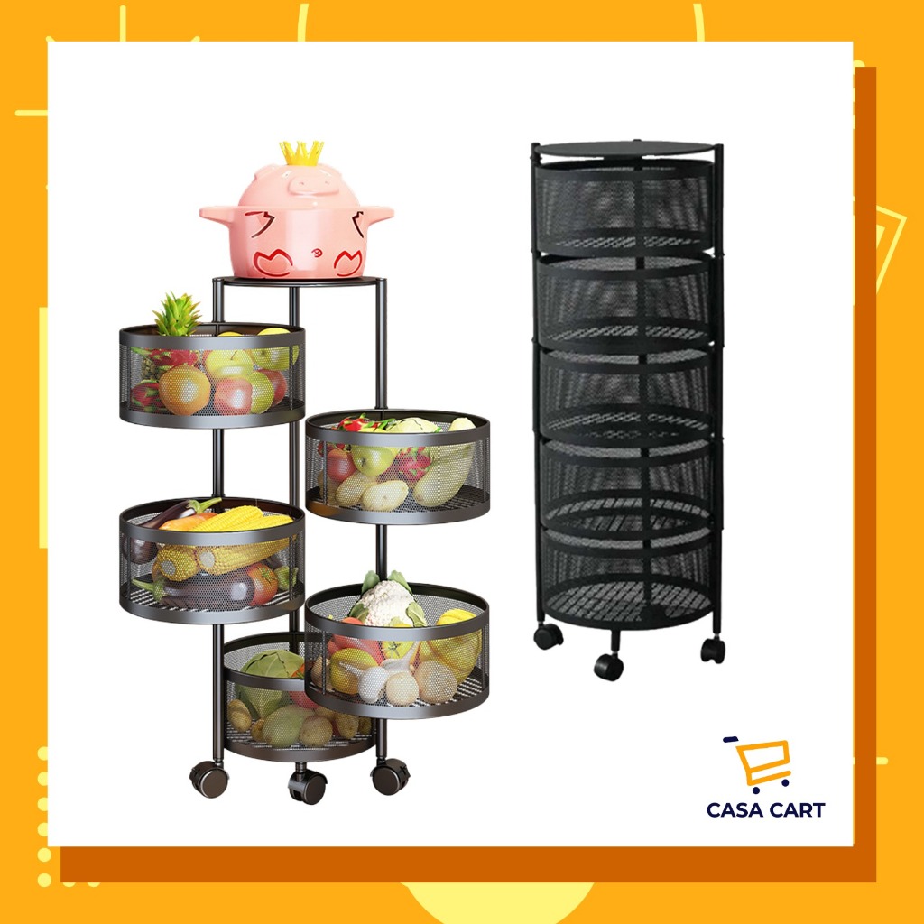 CASA CART Rak Berputar Dapur Berdiri Lantai Berbilang Lapisan Ruang ...