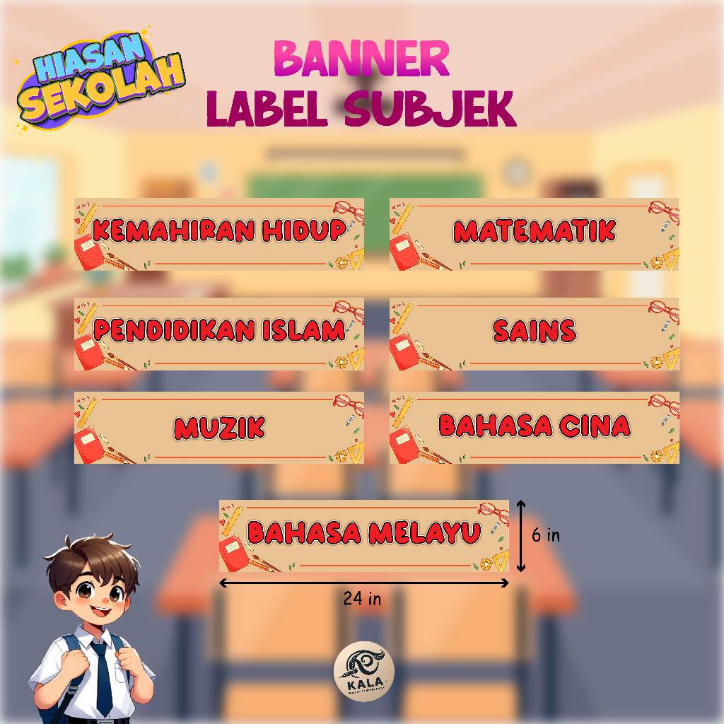 LABEL SUBJEK MATA PELAJARAN SEKOLAH | Shopee Malaysia
