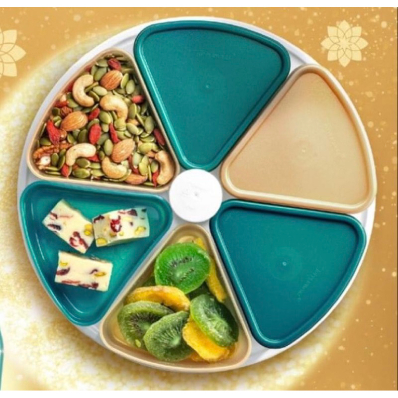 Tupperware Modular Carousel Green cookies candies containers with ...