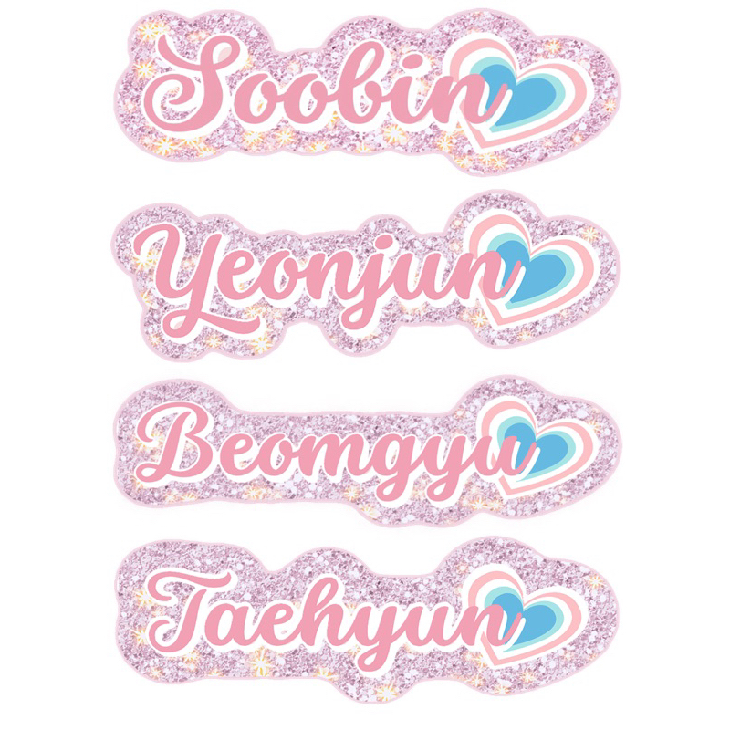 TOMORROW X TOGETHER (TXT) Name Sticker Pack | Shopee Malaysia