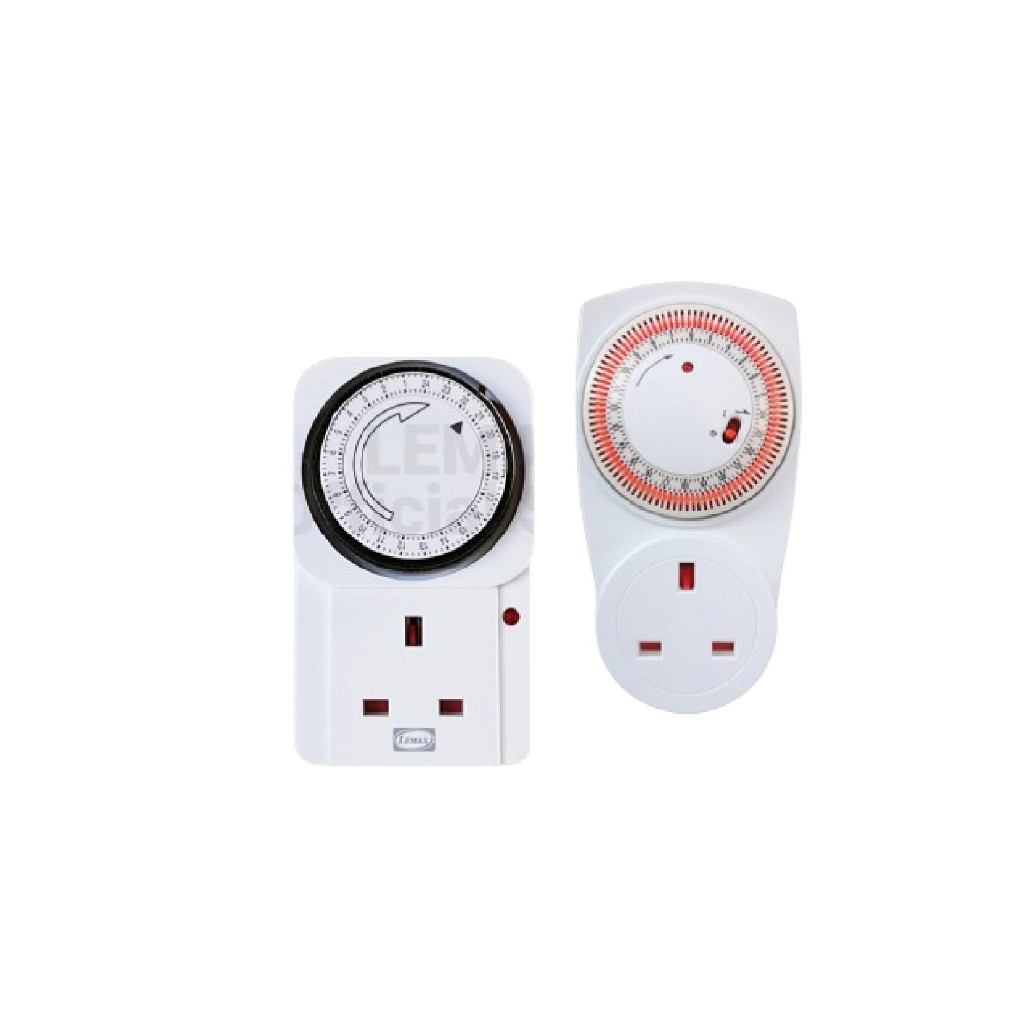 LEMAX 24 Hours Plug In Timer Daily Analog Security Timer Switch Plug ...