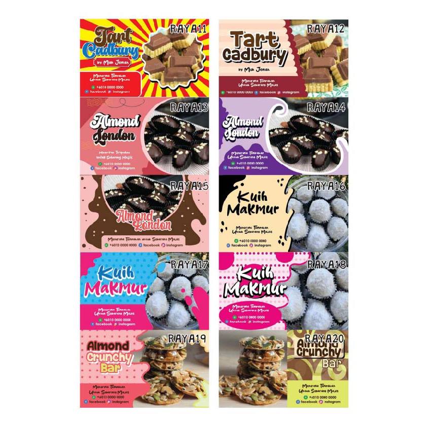 STICKER KUIH RAYA. STIKER BAHULU, KUIH SAMPERIT, KUIH KAPIT, BISKUT ...