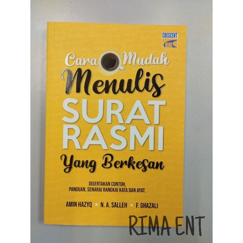 Cara Mudah Menulis Surat Rasmi yang Berkesan by Amin Hazyq | Shopee ...