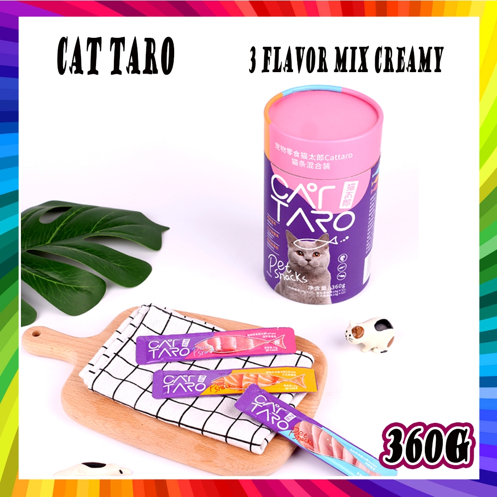Cat Taro Creamy Licks Mix Flavor / 3 Flavor in 1 Box 360G | Shopee Malaysia