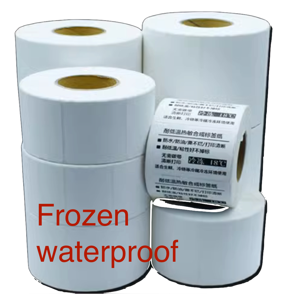 freezer thermal label sticker barcode waterproof synthetic frozen ...