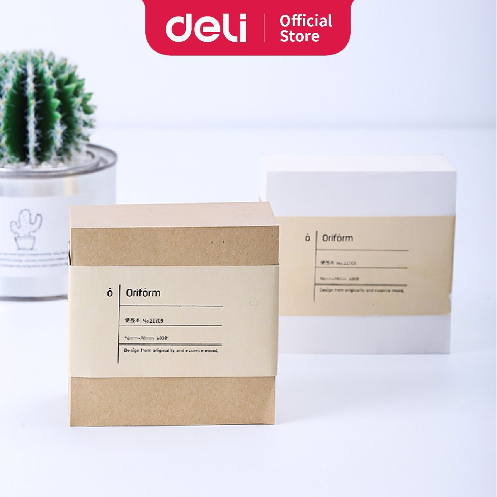 Deli Mini Memo - Brown Colour (400 Sheets x 98 x 98mm) Note Pad ...