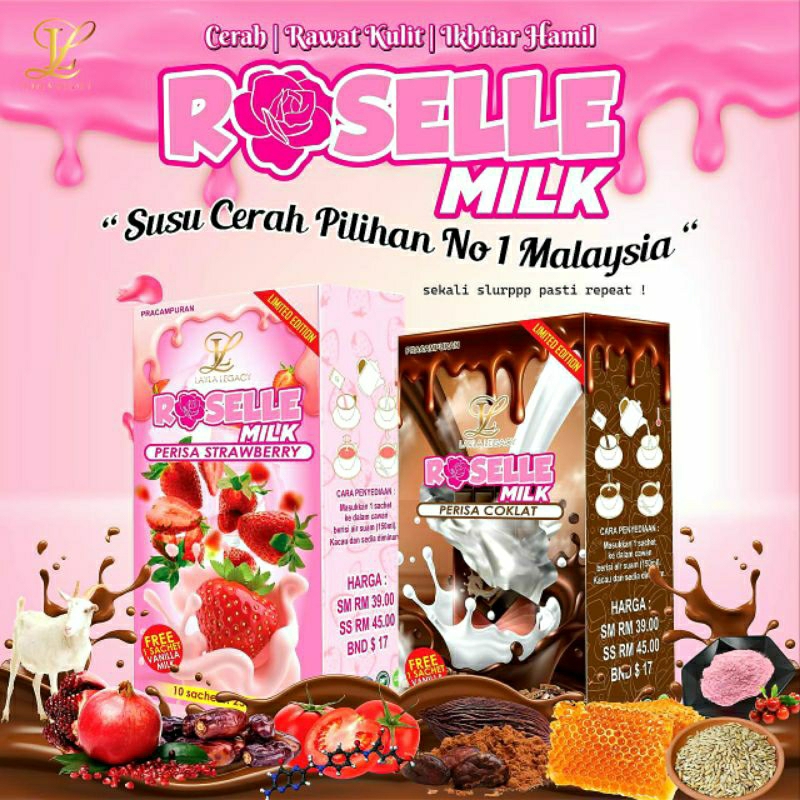 🔥HOT ITEM🔥SUSU ROSELLE MILK | ROSELLEMILK HQ ORIGINAL 💯 STRAWBERRY ...