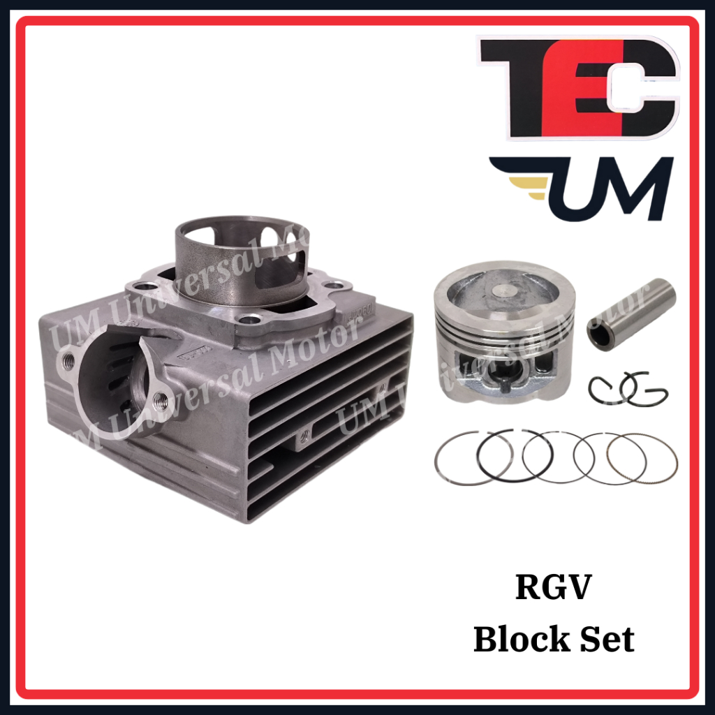 SUZUKI RGV120 RGV 120 CYLINDER BLOCK SET TEC COMPLETE BLOK PISTON RING ...