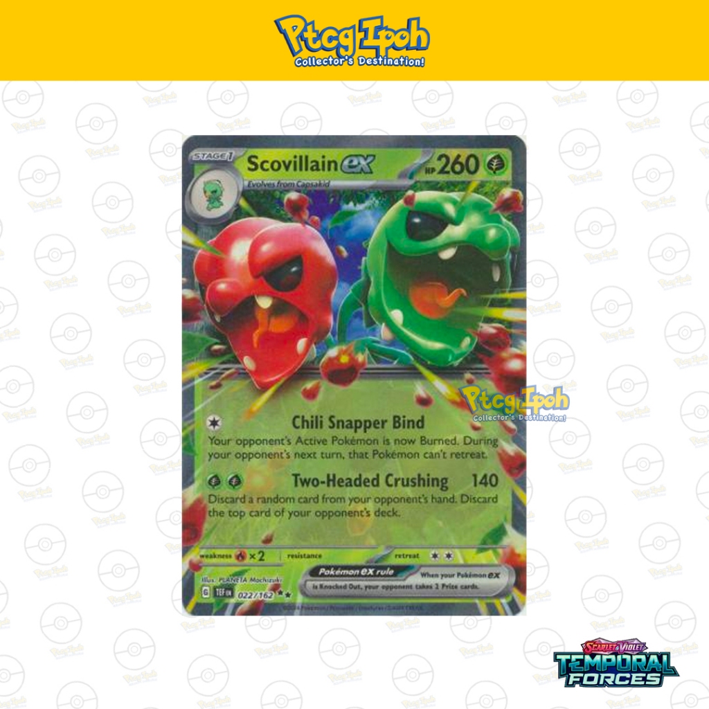 [Pokémon TCG] Temporal Forces: Scovillain ex - 022/162 - Ultra Rare ...