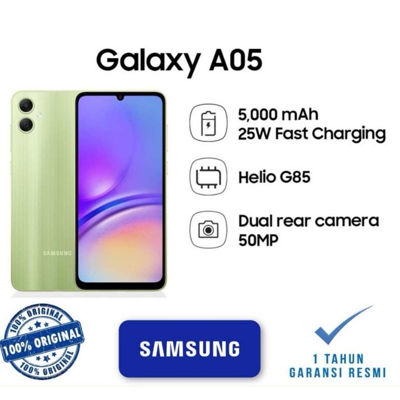 Samsung Galaxy A05 6+128GB, Android, 100% Original, 1 Year Warranty ...