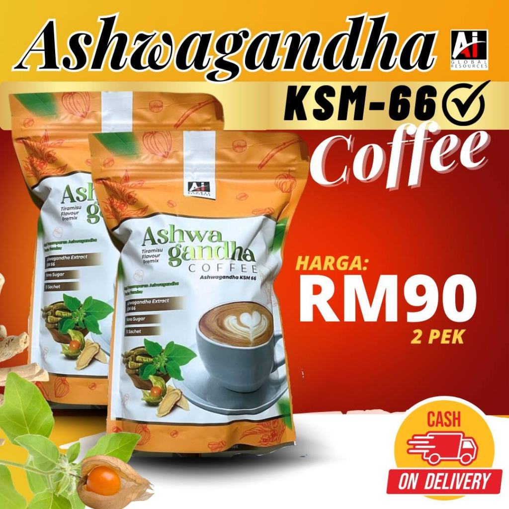 Kopi Ashwagandha KSM 66 2 Pack x 15 Sachets | Shopee Malaysia