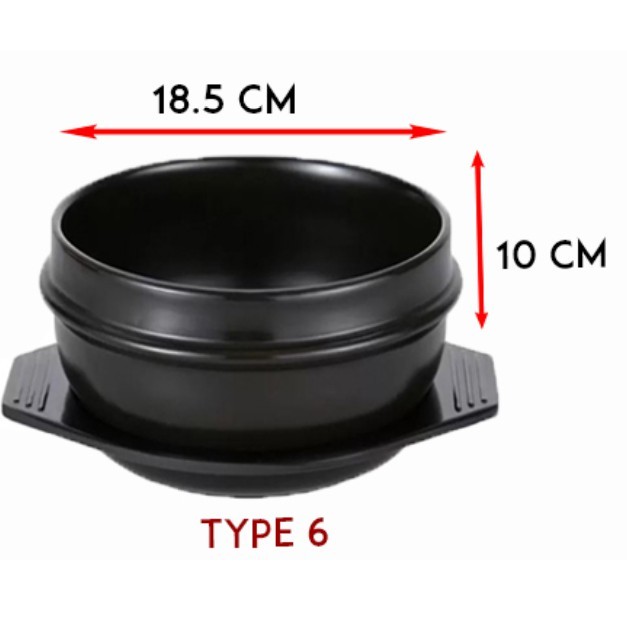 (KOREA )Korean Clay pot ,Ddukbaegi Earthware Clay pot with Tray (금광 뚝배기 ...