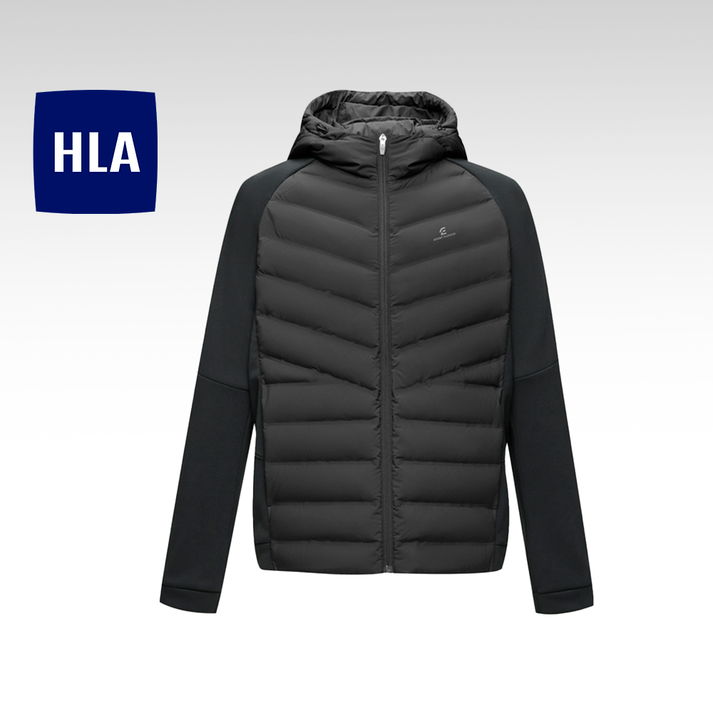 HLA Lightweight Keep Warm Hooded Down Jacket Men(Black)-HWRAJ3Y041A41 ...