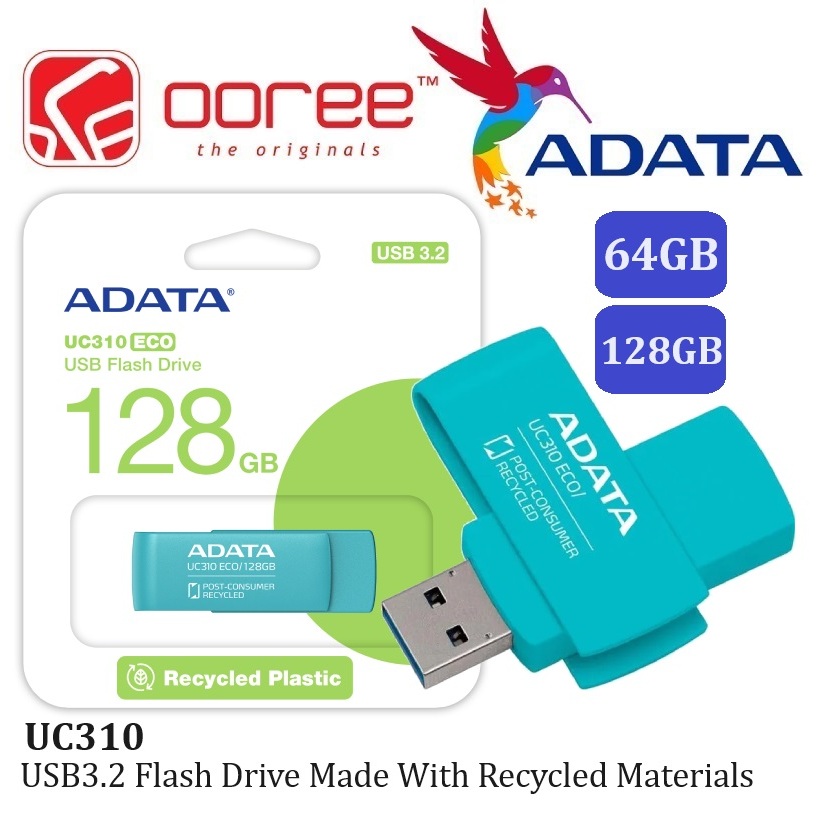 ADATA UFD USB3.2 UC310 ECO USB FLASH DRIVE GEN1 ( USB 5GPBS ) PENDRIVE ...
