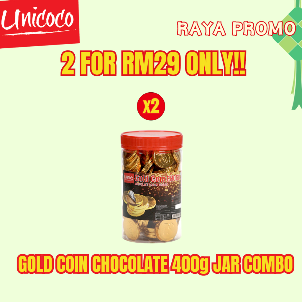 Unicoco Gold Coin Chocolate Jar 400g | Shopee Malaysia
