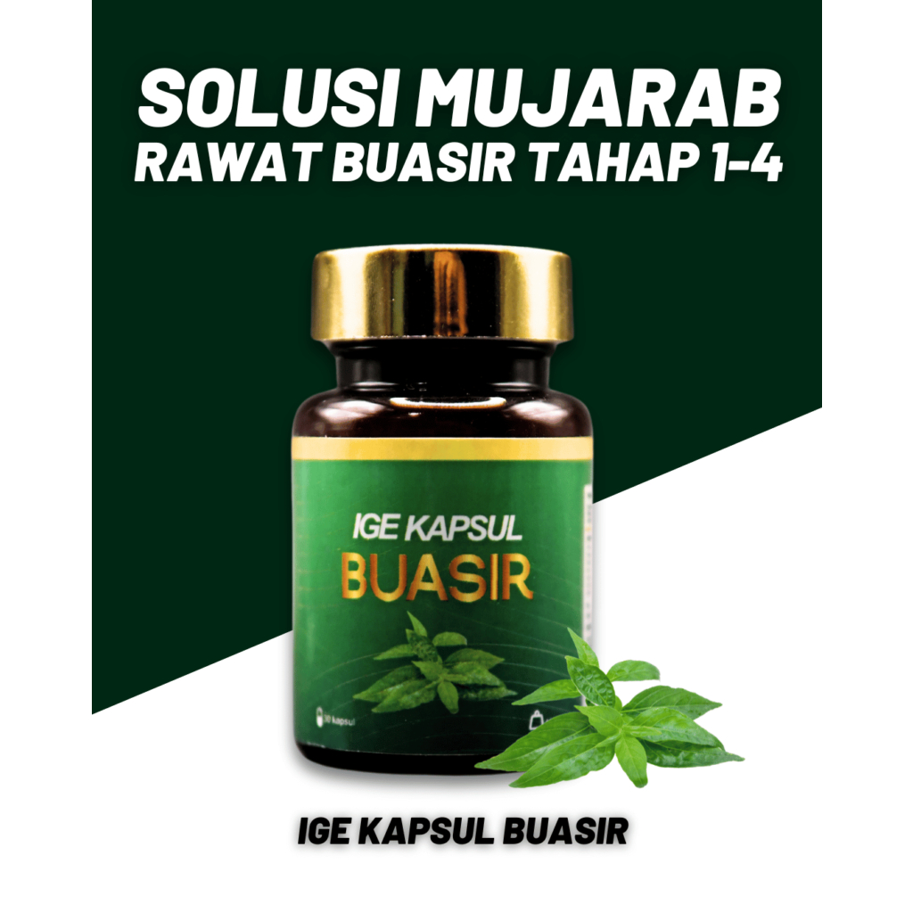 Penawar Buasir IGE KAPSUL BUASIR (Rahsia Rawat Buasir - Sembelit - Berak Berdarah - Susah ...