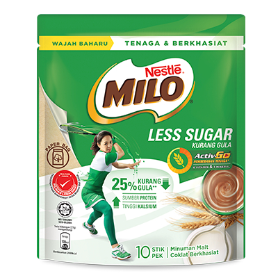 MILO Less Sugar 3 in 1 Stick Pack (27g x 10's) | Shopee Malaysia