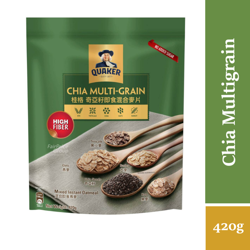 QUAKER Chia Multigrain Mixed Instant Oatmeal 420g | Shopee Malaysia