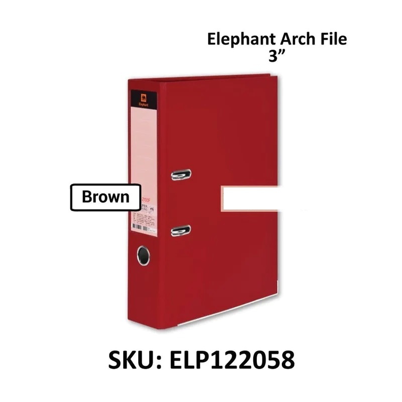 Elephant Dura PP Lever Arch File 3inch 2100F (500 Sheets Capacity ...