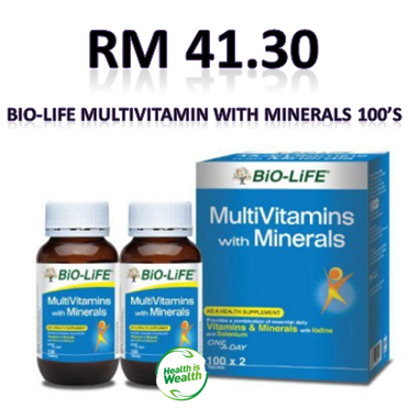 Bio-Life Multivitamin with Minerals 100's [exp: 10/2024] [selera makan ...