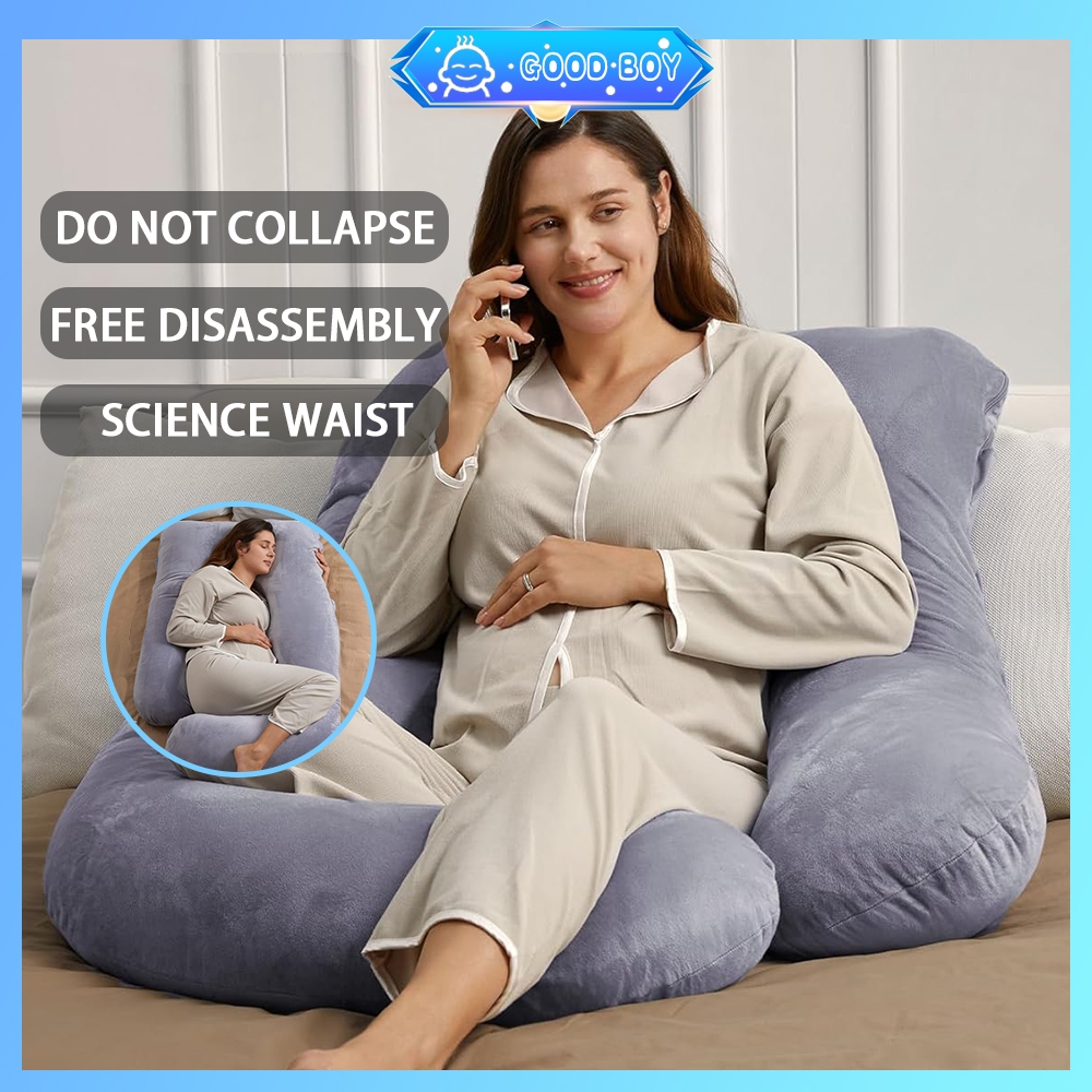COD Extra Large U/J Shape Maternity Pillow Pregnancy Women Pillow ...