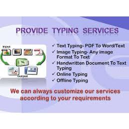 Service Menaip/Typing Service for PDF/ Excel / Handwriting/ Microsoft ...