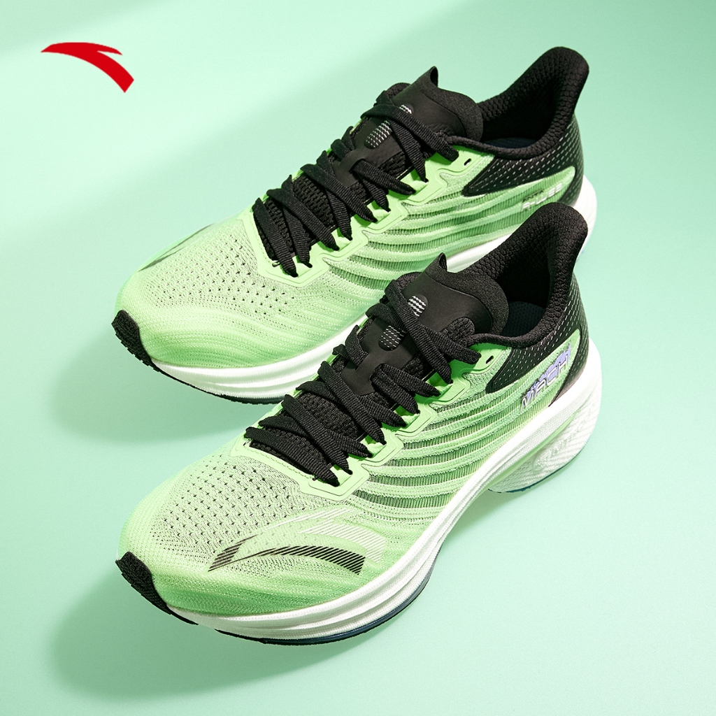 ANTA Men MACH 4 Running Shoes 1124B5583-1 Fluorescent Grass Green/Black ...