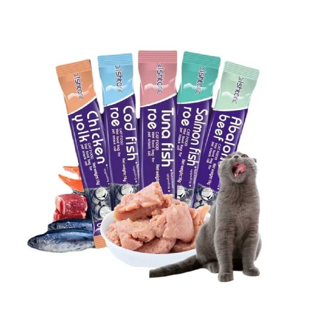 PREMIUM Jajan Kucing 50/100Pcs High Vitamin Cat Stick Cat Snack Cat ...