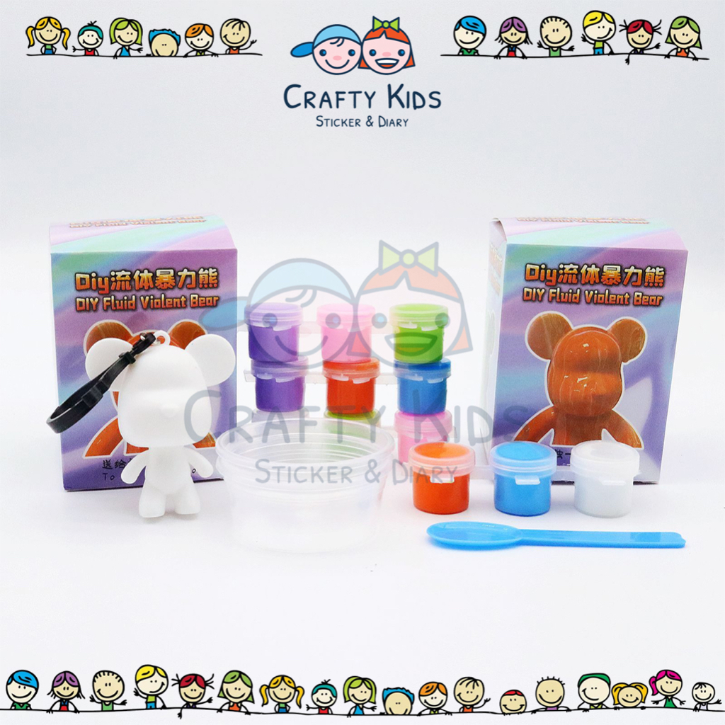 Lucky Box Bearbrick Colour Painting Toy Figure Series Random Design DIY ...