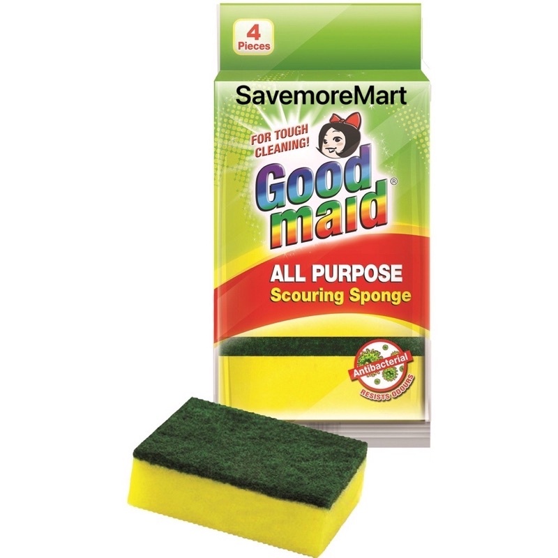 Good Maid All Purpose Scouring Sponge 4’S | Shopee Malaysia
