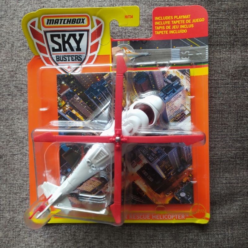 Matchbox MBX Rescue Helicopter - White (Sky Busters) | Shopee Malaysia