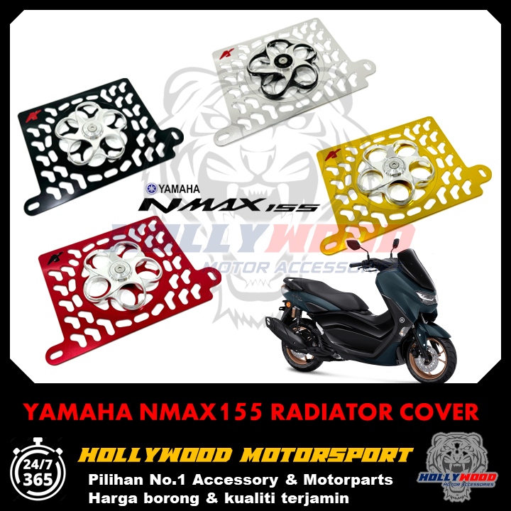 YAMAHA NMAX NVX 155 V1 V2 RADIATOR COVER ALLOY FULL CNC WITH ROTATING ...