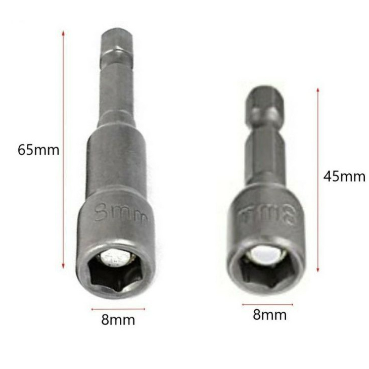 Magnetic Nut Setter/Drill Hex Nut Setter/Kunci Screw Bumbung Atap 8mm ...