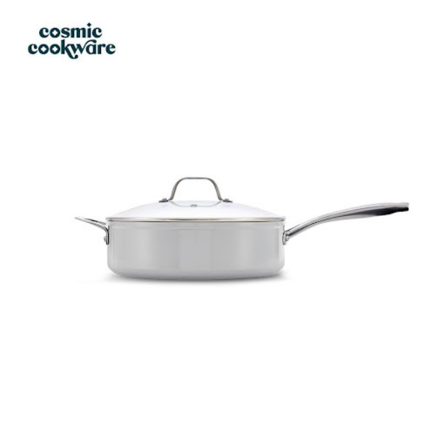 [Grey Truffle] 28cm Cosmo Pan (4.6L) - Cosmic Cookware Non-toxic, Swiss Made Non-stick Ceramic ...