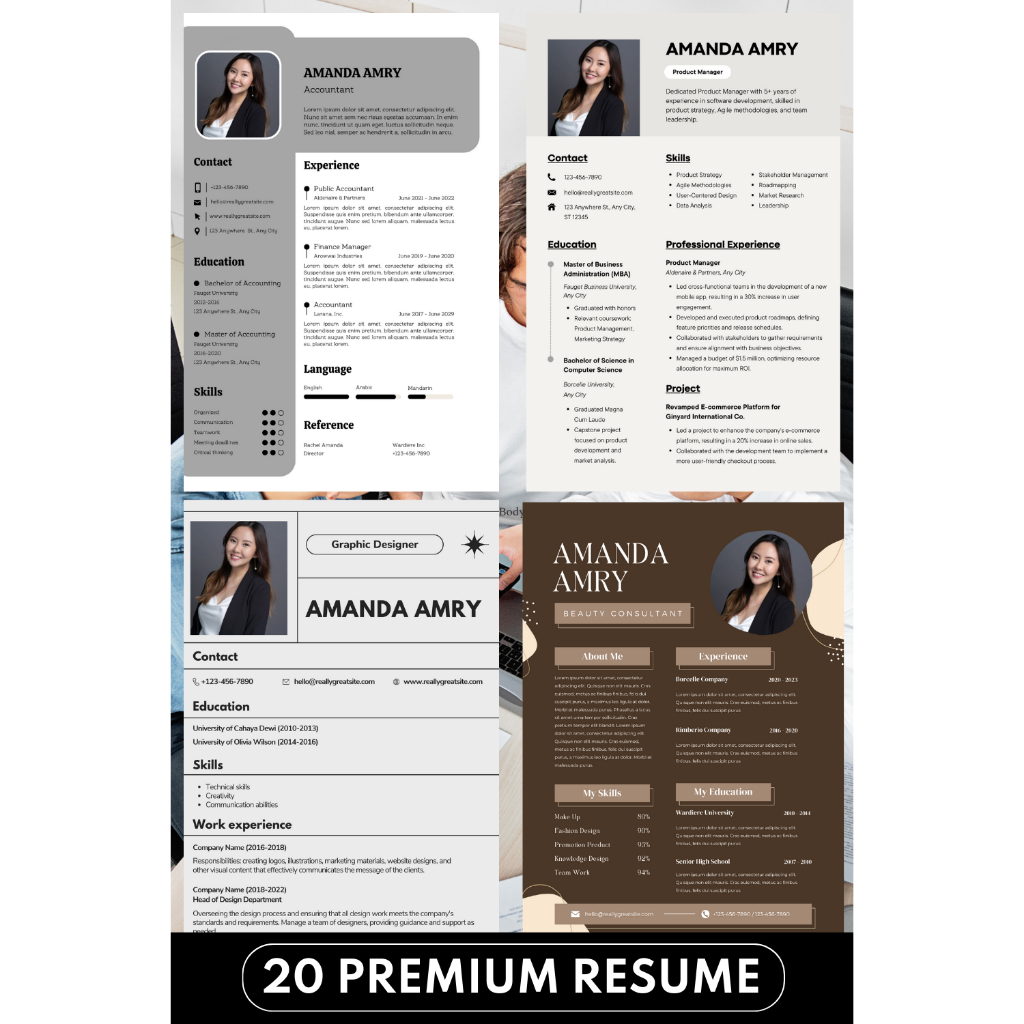 20 sets resume templates CV maker Microsoft Words format Job resume ...