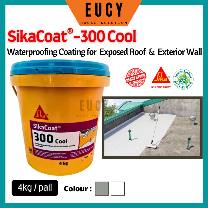 【PROMO】SIKACOAT 300 COOL (4kg) 防水漆/Cat Kalis Air/Multipurpose Shiny ...