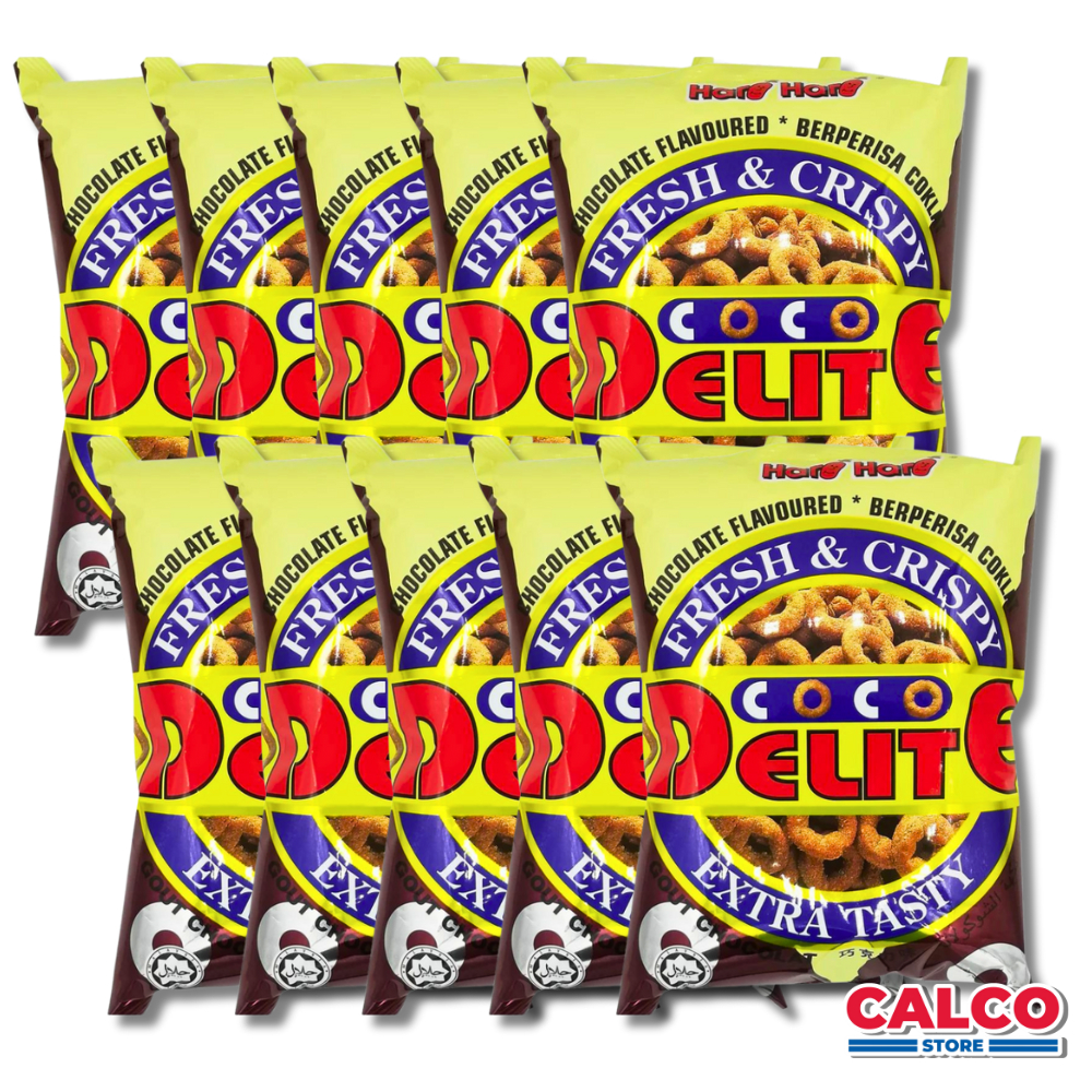 50g x 10’s Hari Hari Coco Delite Snack Keropok Chocolate Flavoured ...