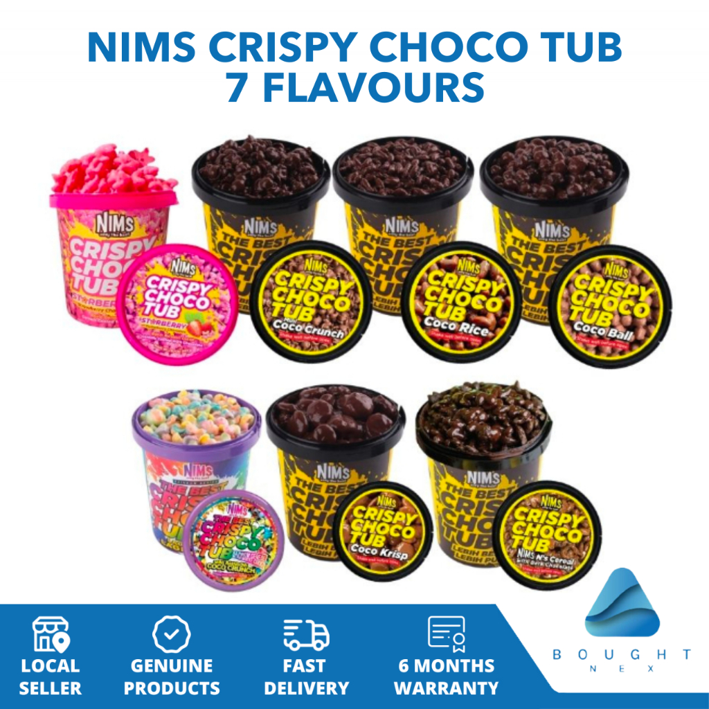 Nims Crispy Choco Tub 7 Flavours Delicious Chocolate Crunchy Indulgent ...