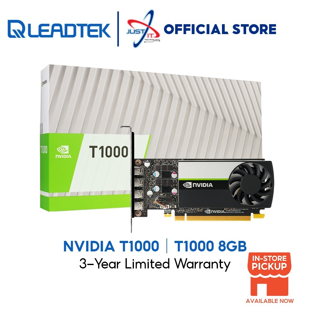 LEADTEK Nvidia Quadro T1000 DDR6 128BIT Graphics Card (8GB) | Shopee ...
