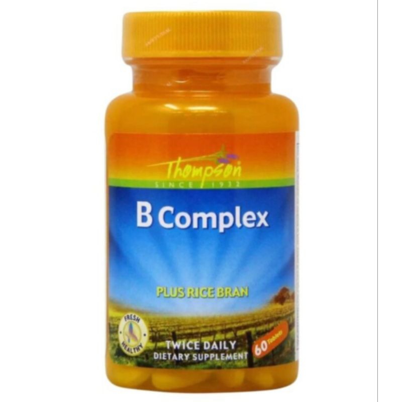 Thompson, Vitamin B Complex, Plus Rice Bran, 60 Tablets | Shopee Malaysia