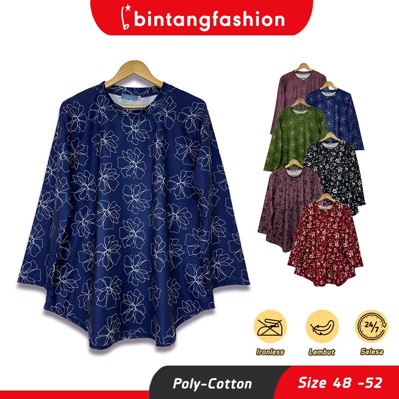 Bintang Fashion Blouse Labuh Saiz Besar Lengan Panjang | Blouse ...