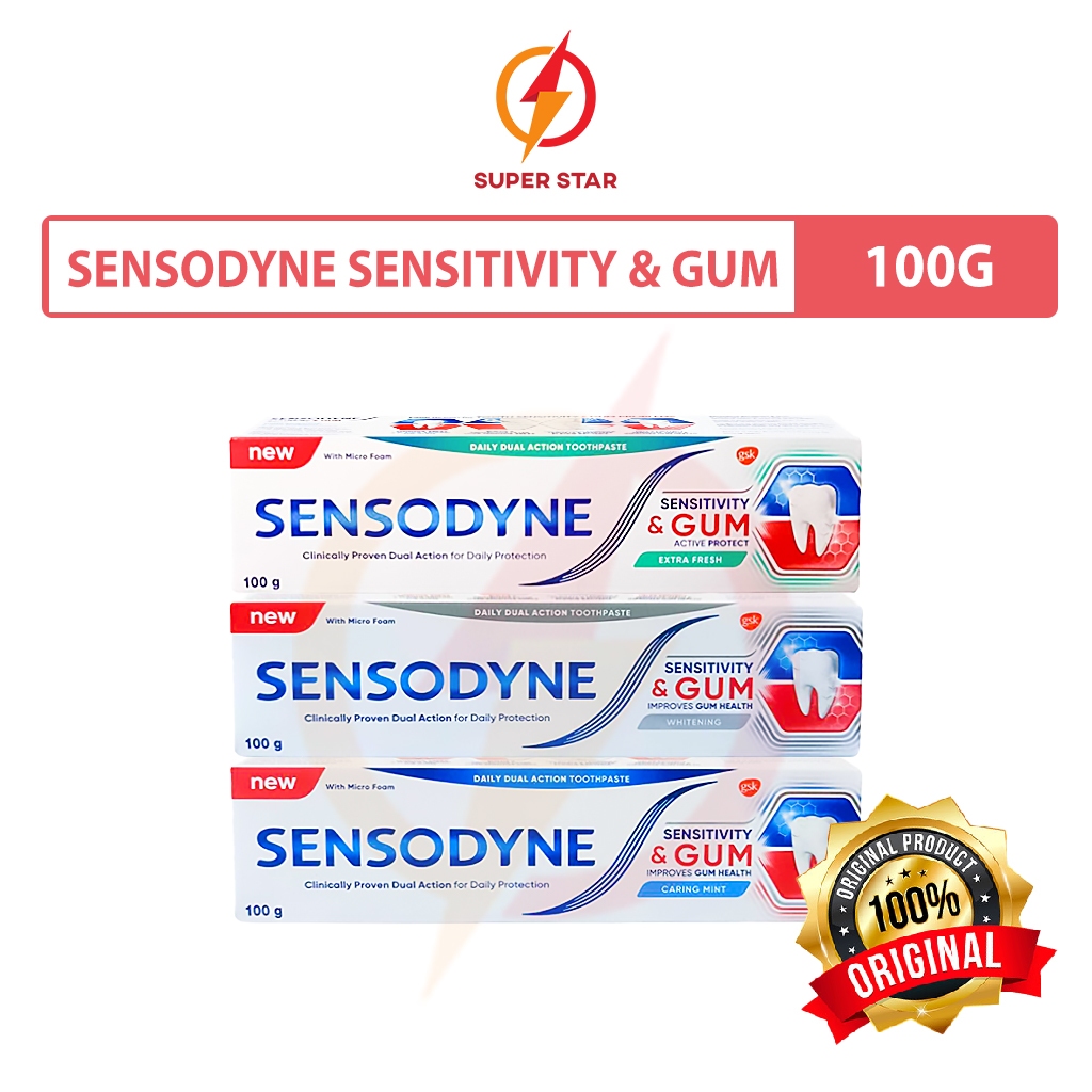 Sensodyne Sensitivity & Gum Toothpaste 100g (Caring Mint/Whitening/Extra Fresh) | Shopee Malaysia