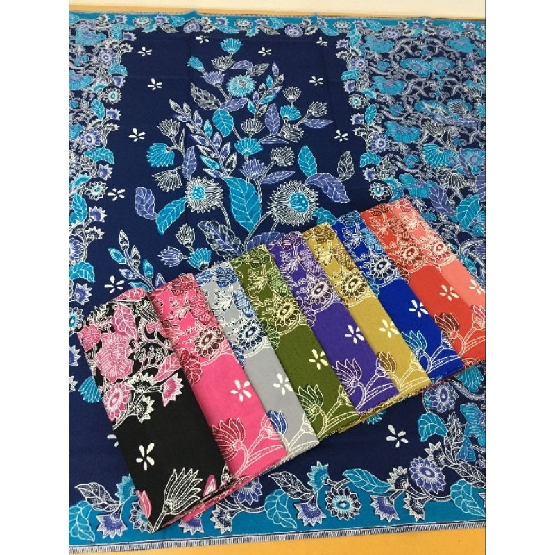 BORONG 10 HELAI KAIN BATIK TERENGGANU MUTIARA MAS GOLD LINE SIAP JAHIT ...