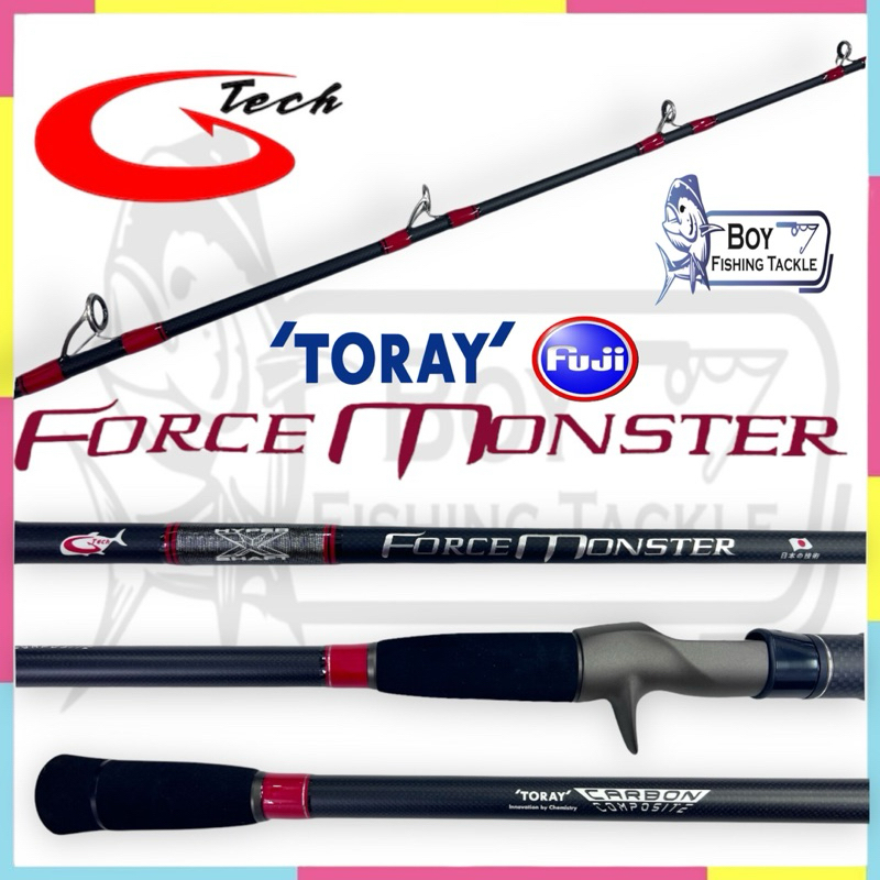 2024 GTECH FORCE MONSTER SPINNING BAITCASTING JIGGING BOTTOM ROD ...
