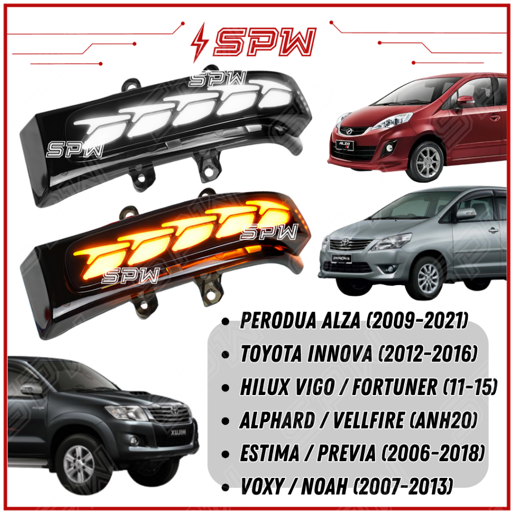 Alza / Innova / Hilux / Estima / Alphard / Vellfire / Voxy SIDE MIRROR ...