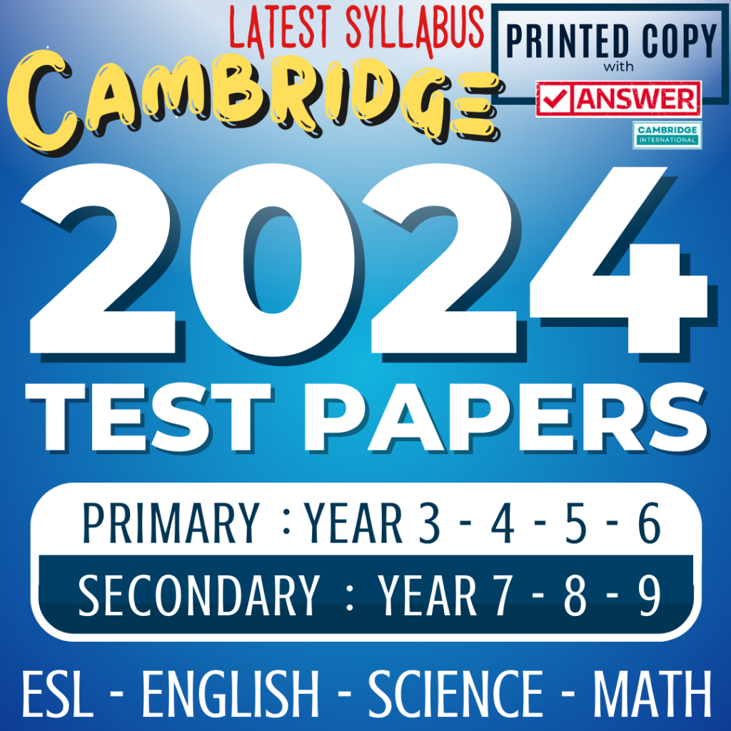 PRINTED💥T7 2024 New Cambridge Checkpoint + Answer English Math Science ...