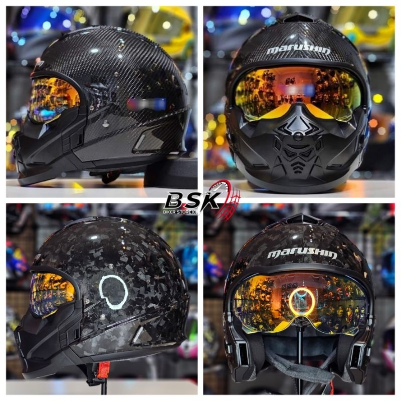 Original Marushin Retro Carbon Helmet | Shopee Malaysia