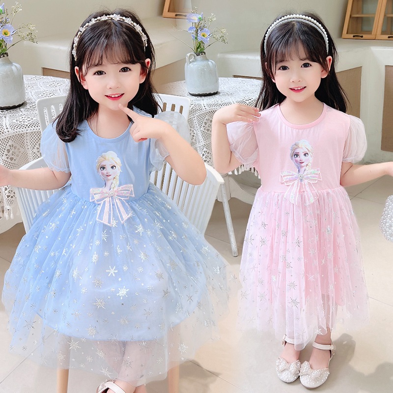 PRINCESS KESLI 1-7 Years Baby Girl Dress Princess Elsa Dresses For Kids ...