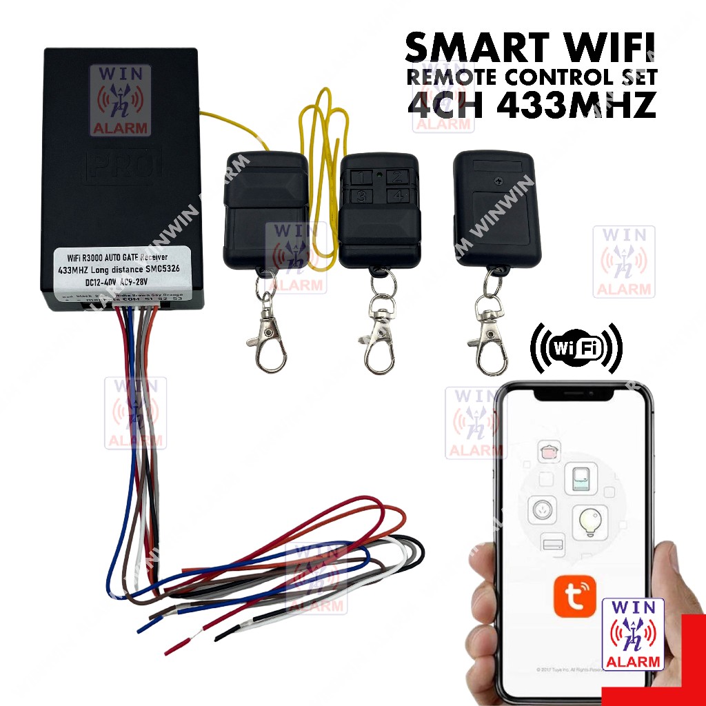 WiFi R3000 AUTO GATE Receiver REMOTE CONTROL 4CH 433MHz ( RECEIVER ...
